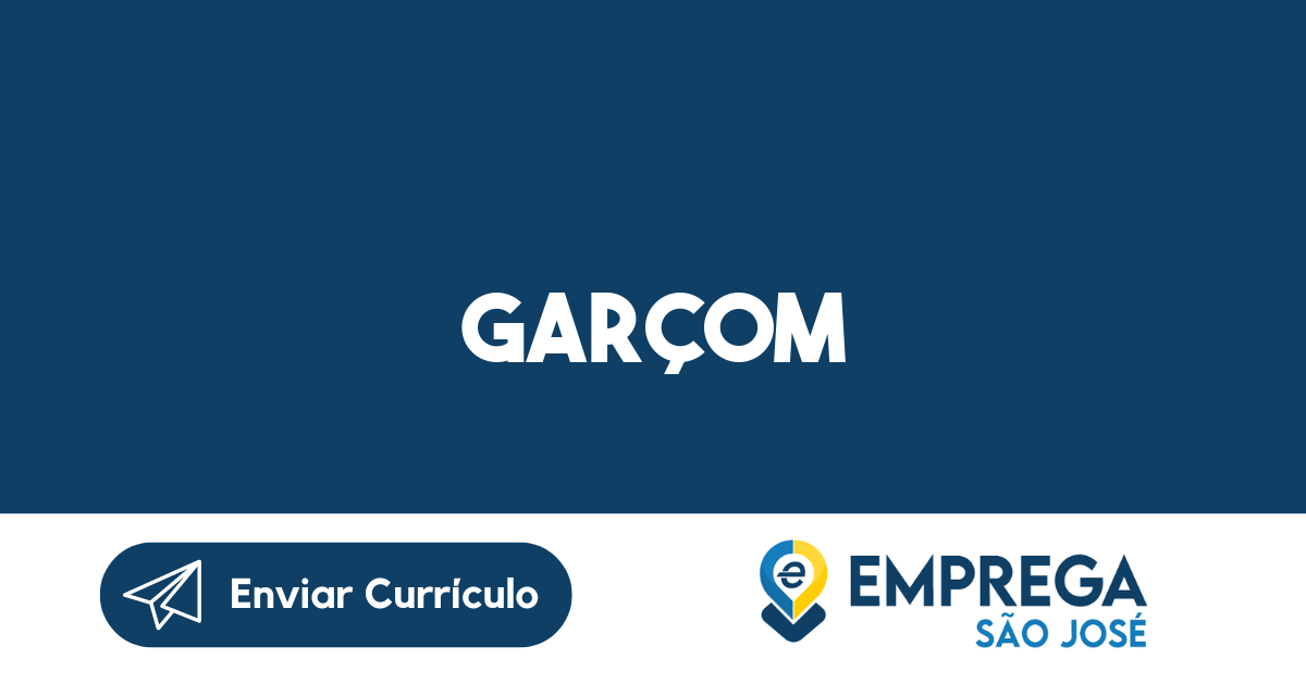 Garçom-São José Dos Campos - Sp | Emprega São José - Vagas De Empregos ...