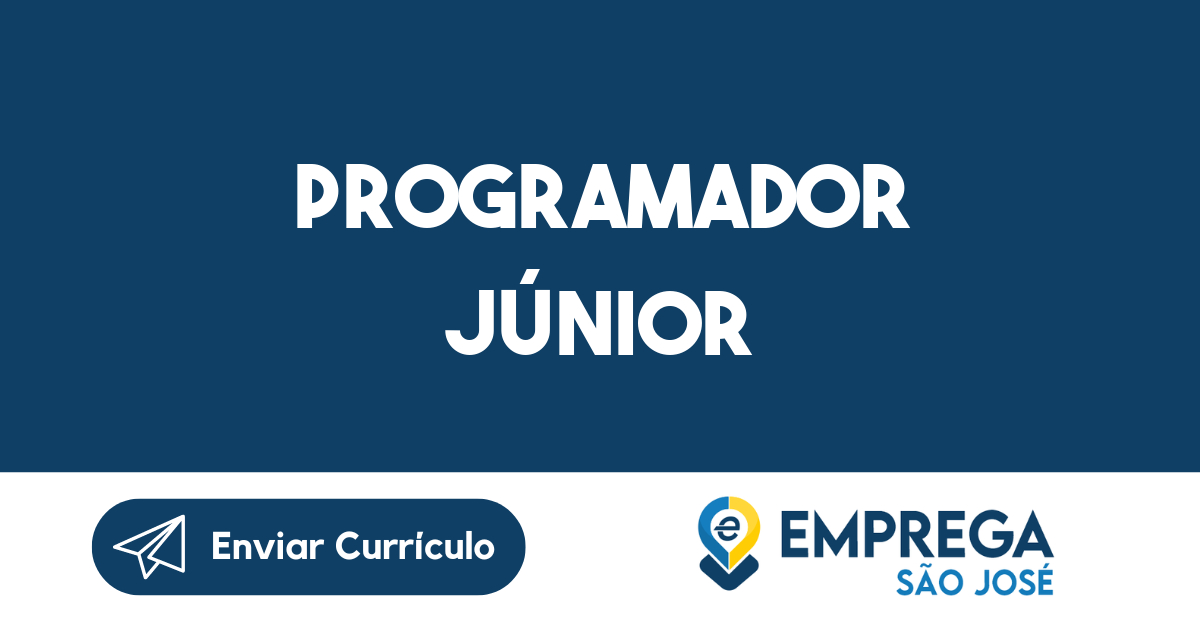 Vaga De Emprego Programador Júnior -Jacarei - SP Jacarei | Emprega São José