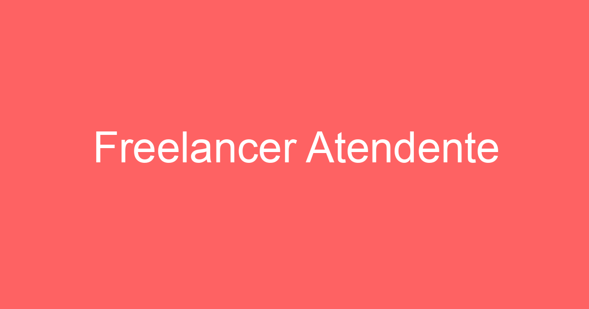 Vaga De Emprego Freelancer Atendente Jacarei | Emprega São José