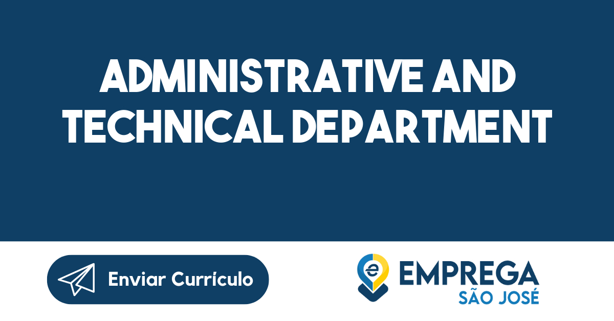 Vaga De Emprego ADMINISTRATIVE AND TECHNICAL DEPARTMENT Caraguatatuba ...